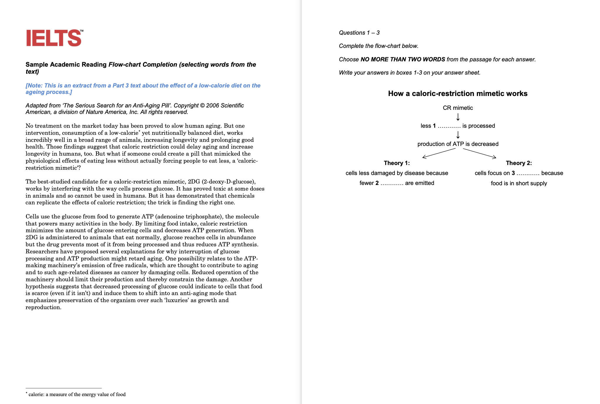 C2|Proficiency - IELTS Academic Reading Activity - Flow-chart ...